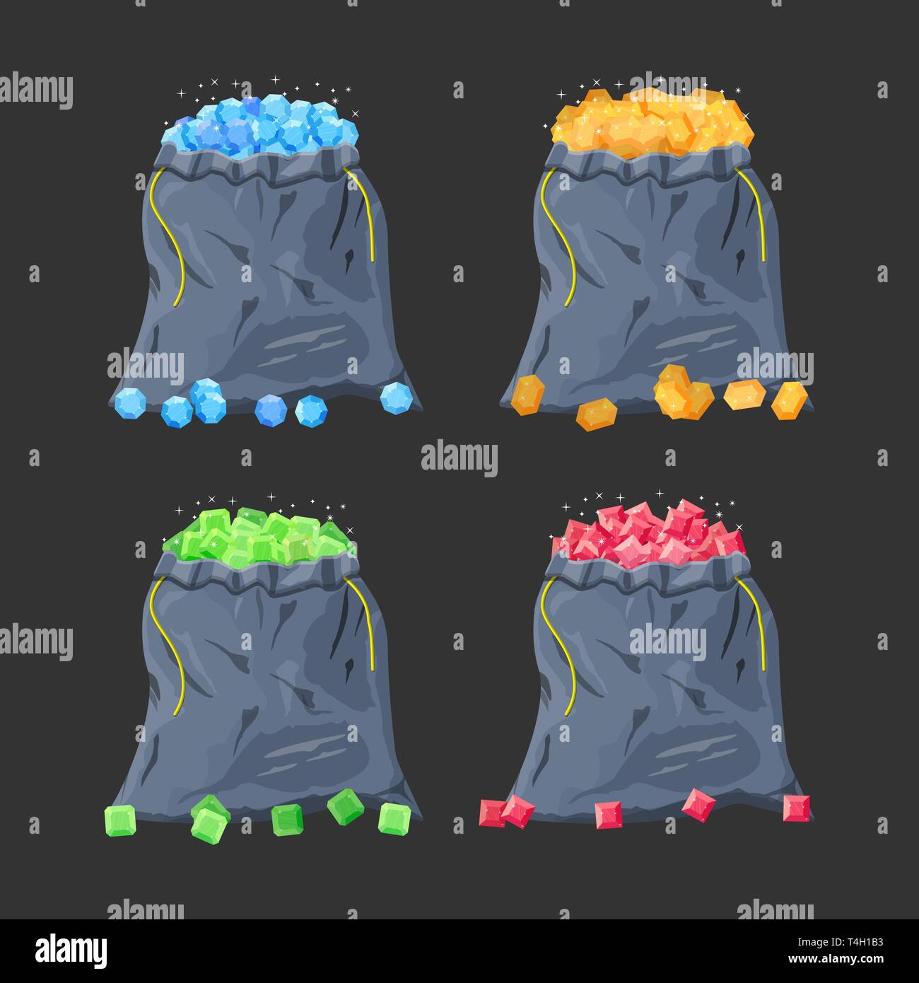 Sack of gems Stock Vector Images - Alamy