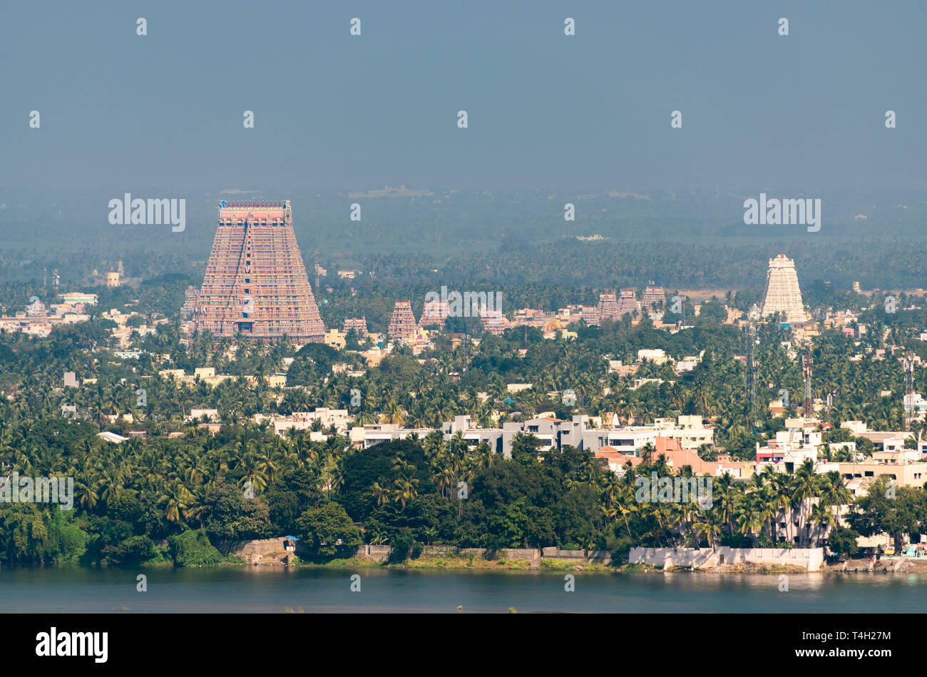Srirangam temple complex india aerial hi-res stock photography and ...