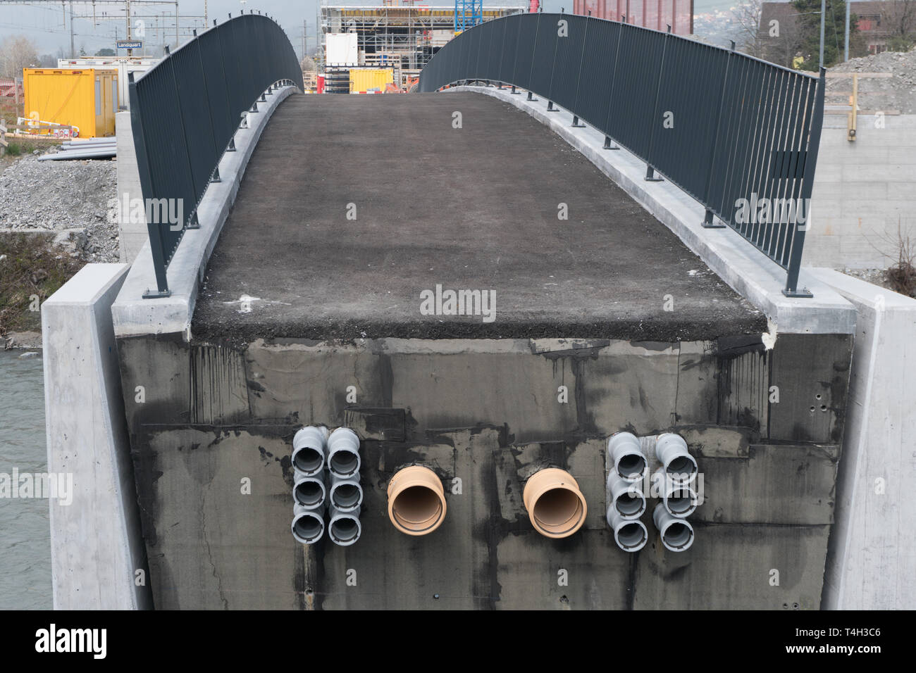 Gray industrial bridge over water hi-res stock photography and images ...