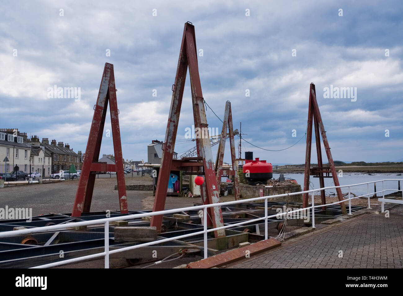 Irvine Harbour North Ayrshire Scotland Looking Over some ancient ...