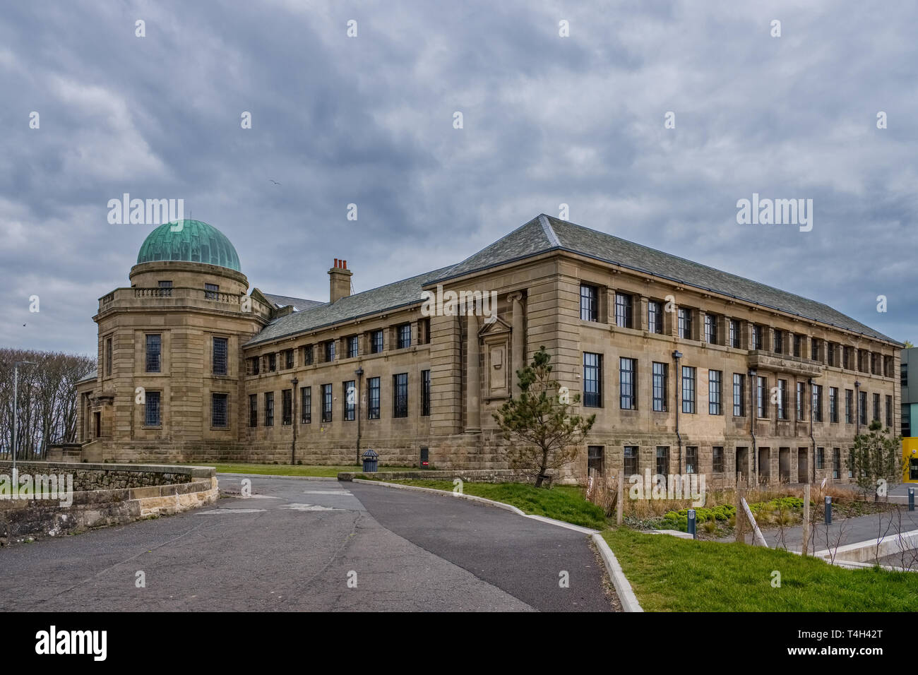Troon, Scotland, UK - April 14, 2019: The impressive buildings of Marr ...