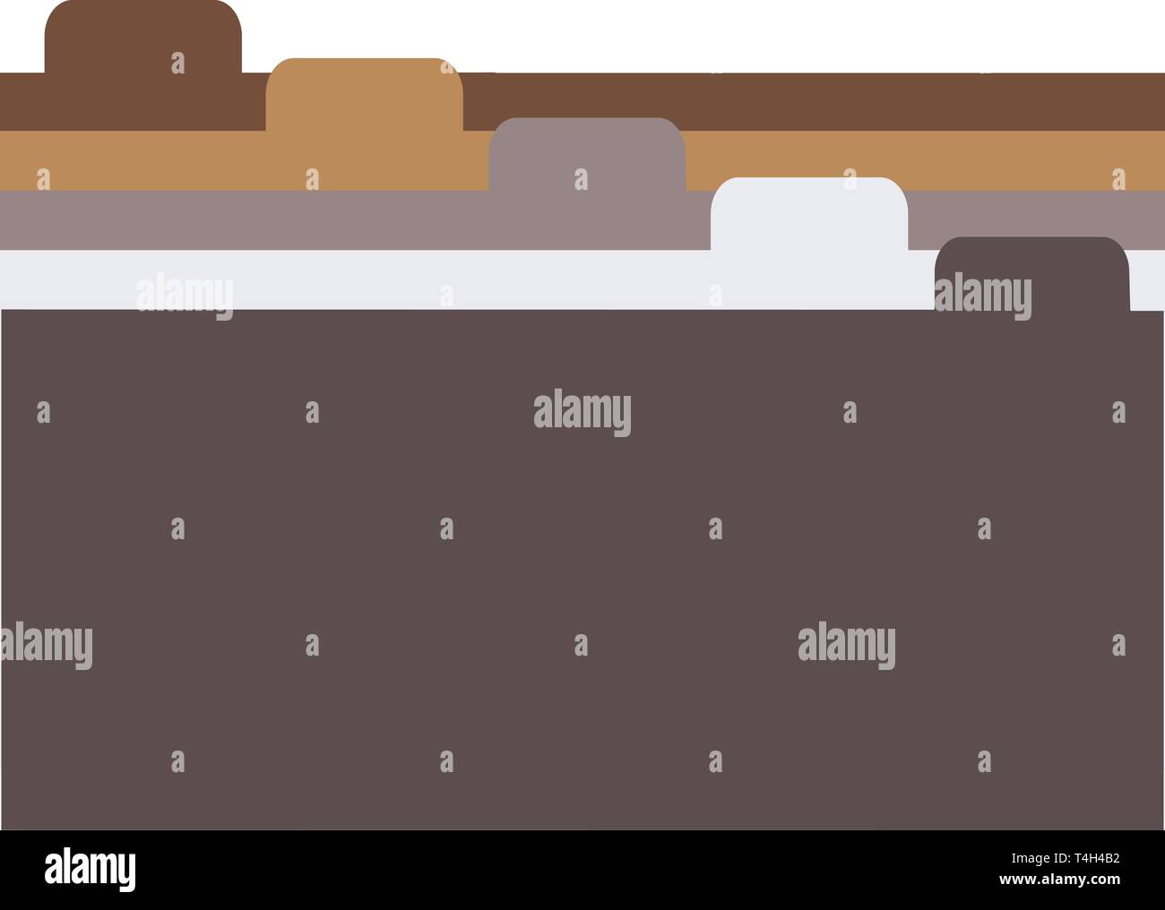 Filing concept of different folders with tabs vector Stock Vector Image ...