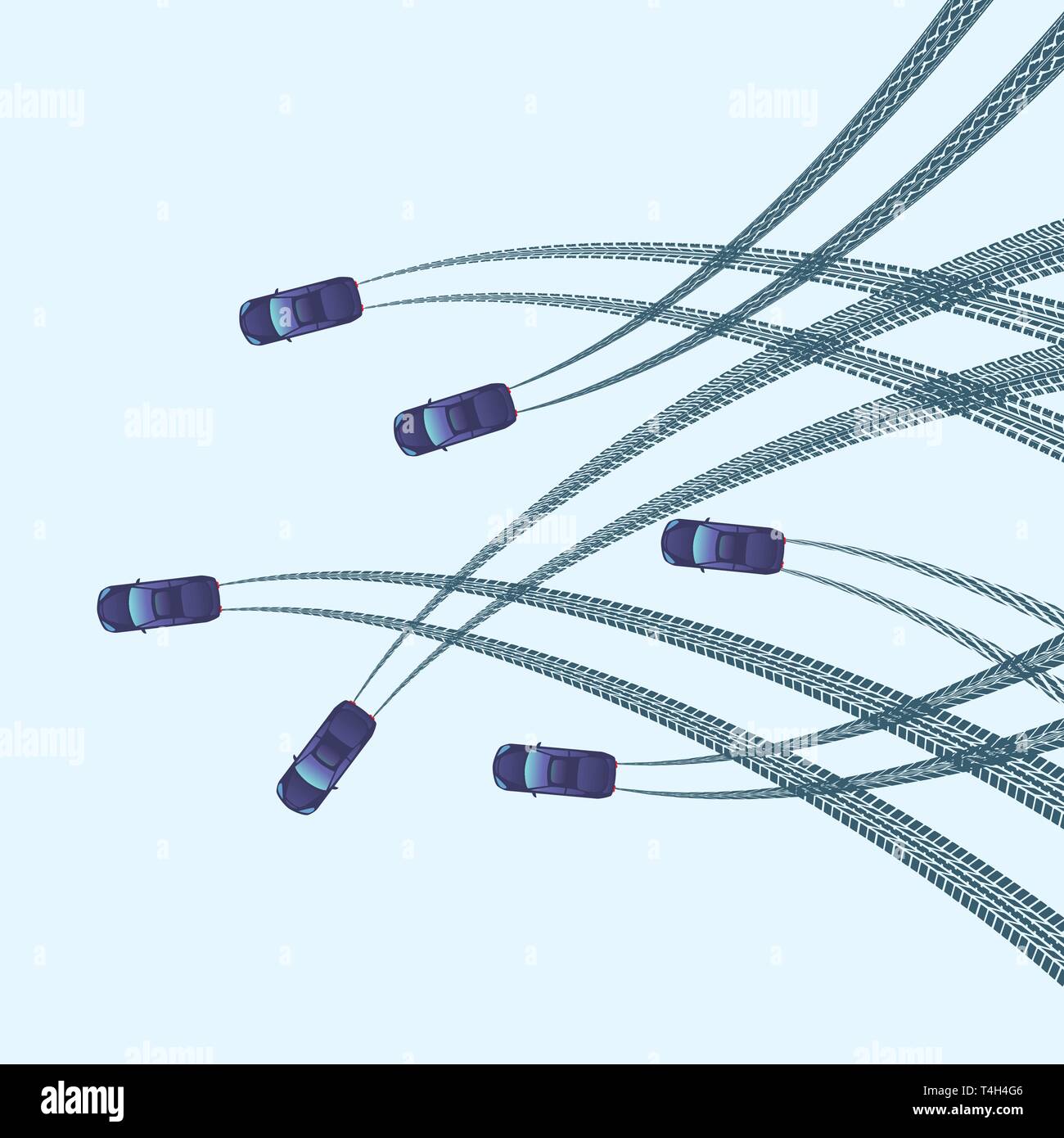 Self driving car line Stock Vector Images - Alamy