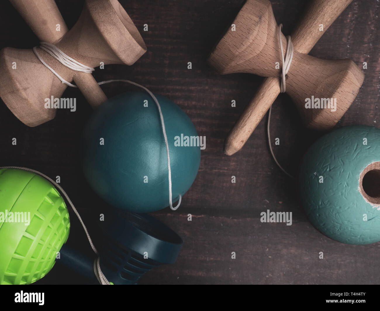 Traditional Japanese wood toy Kendama on white background, Symbol of ...