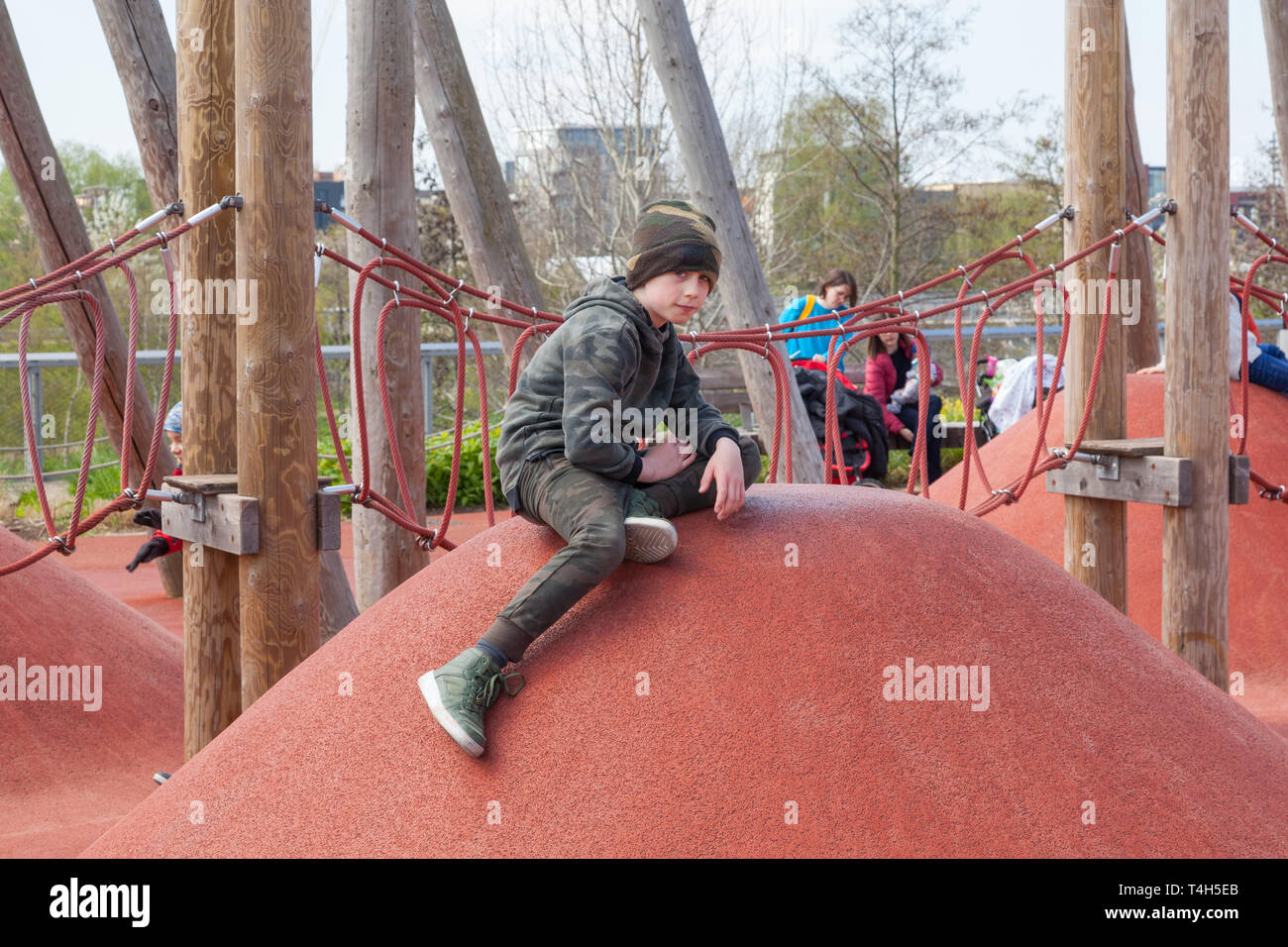 Children's playground at the Queen Elizabeth Olympic Park, Stratford ...