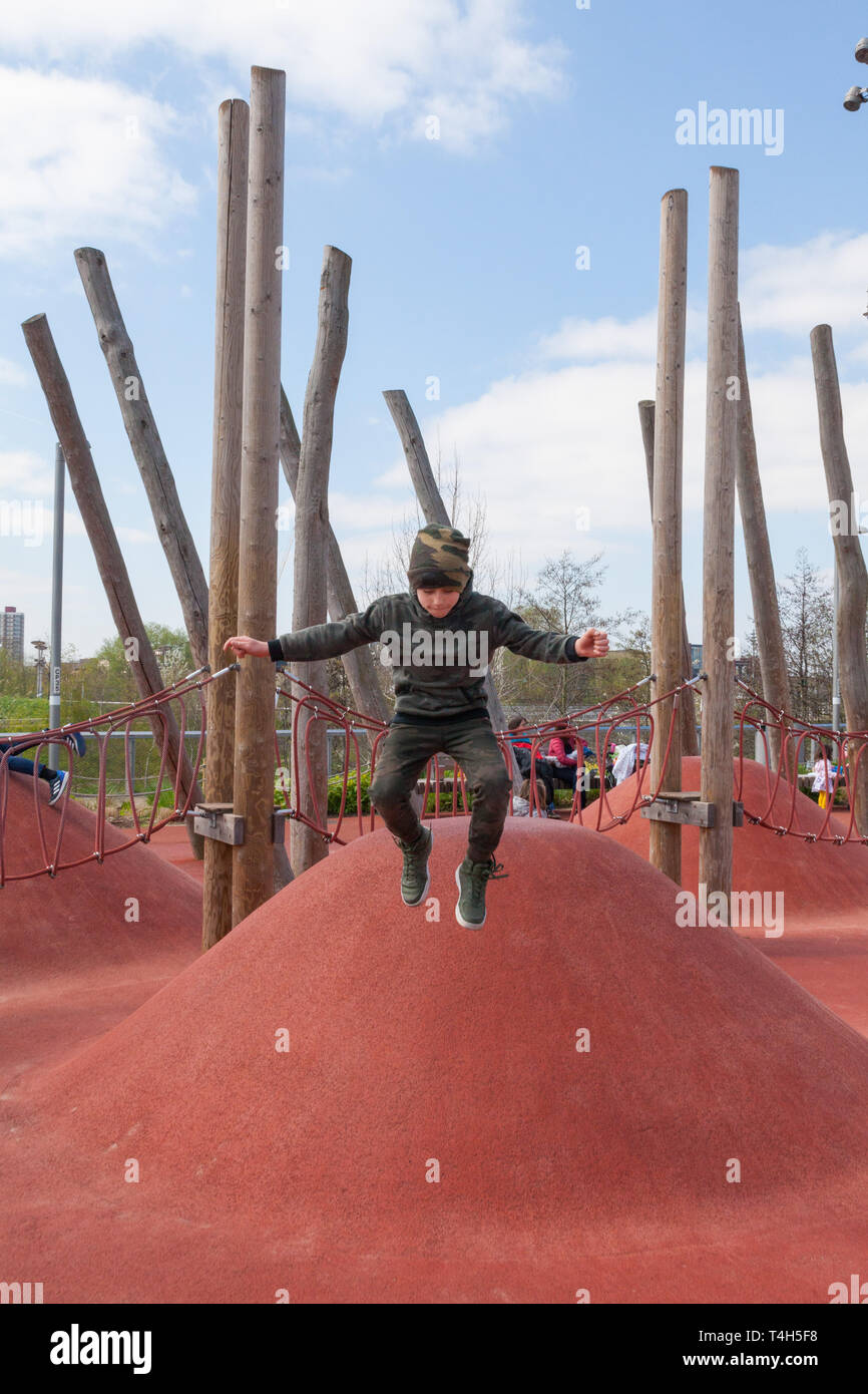 Children's playground at the Queen Elizabeth Olympic Park, Stratford ...