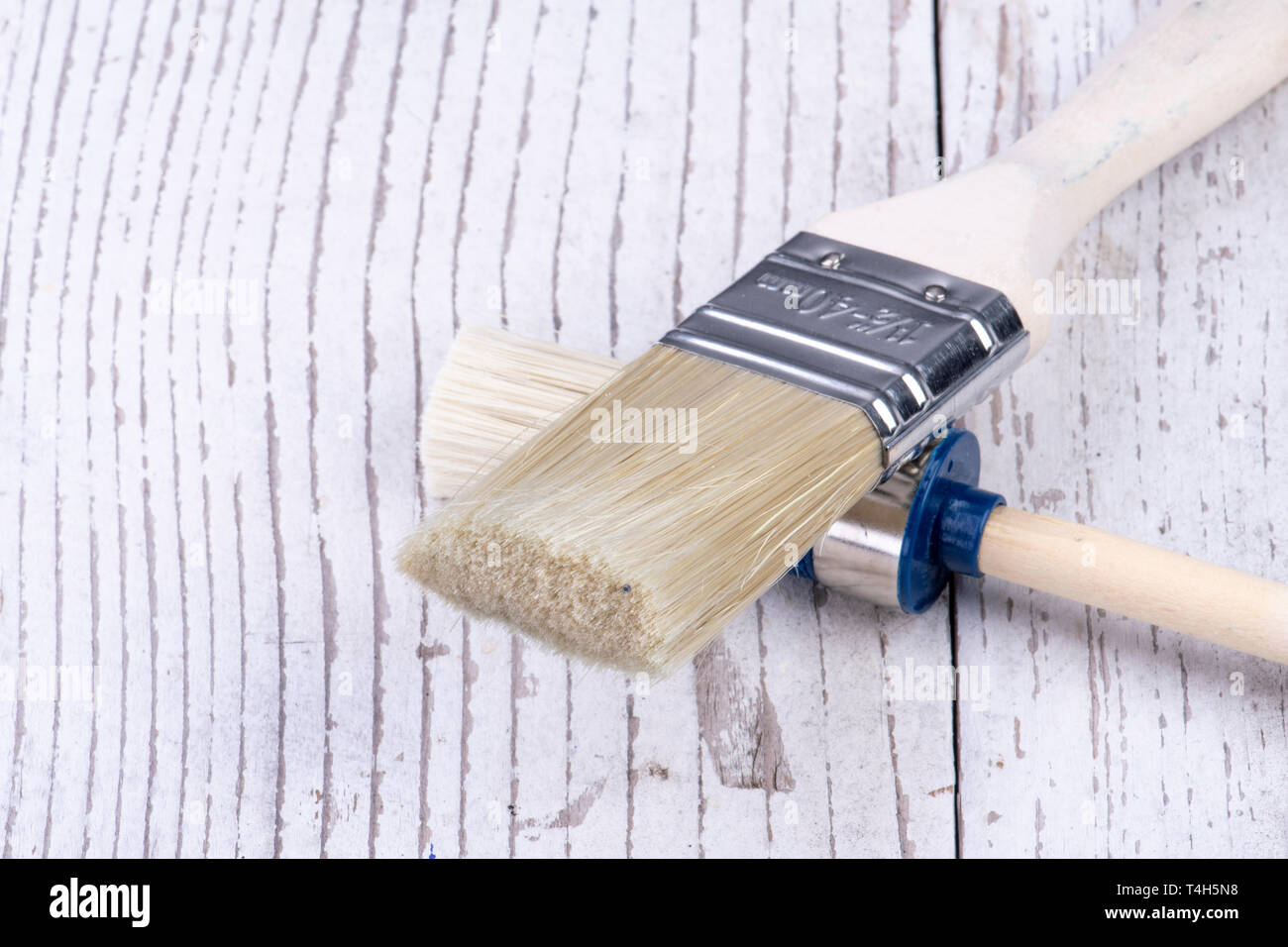 one round and one square brush for renovation work Stock Photo - Alamy