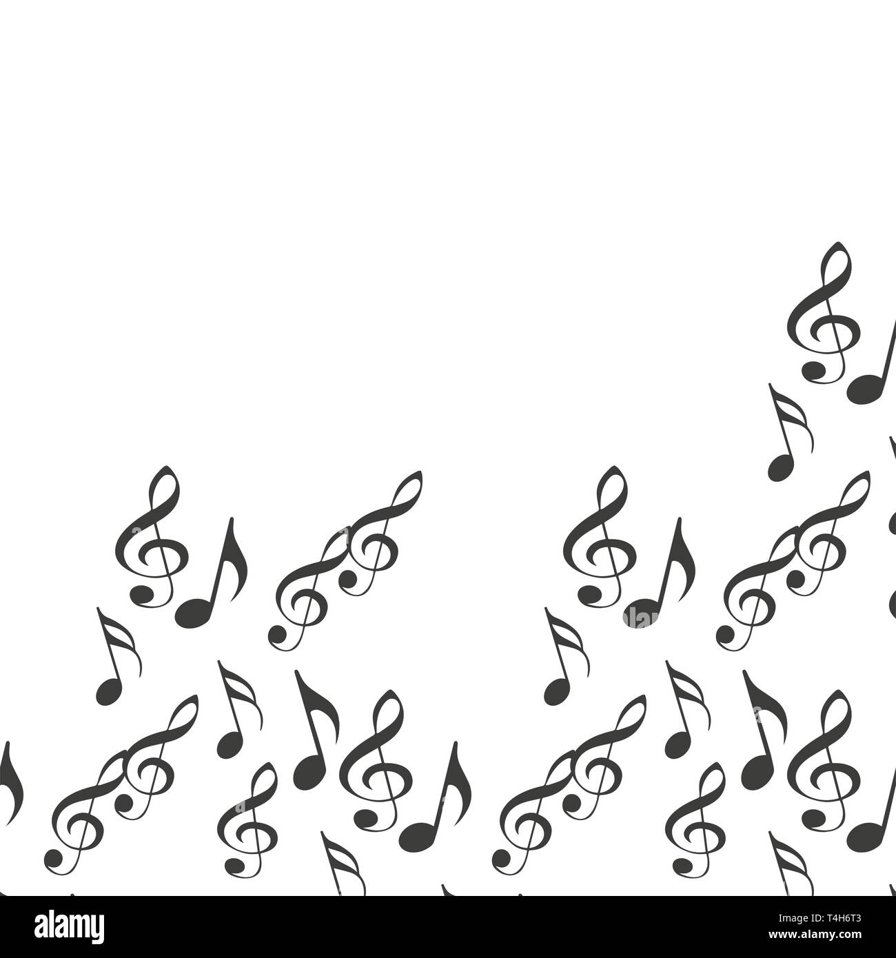 Abstract music notes seamless pattern background. Vector musical ...