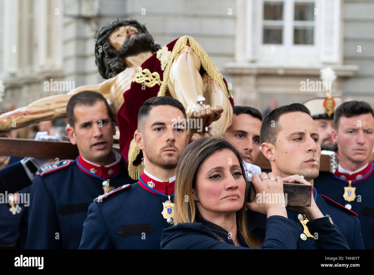 Madrid, Spain. 16th April, 2019. Members of confraternity of the ...