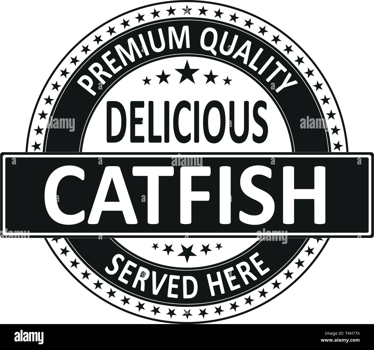 catfish vector stamp illustration isolated on white background Stock ...