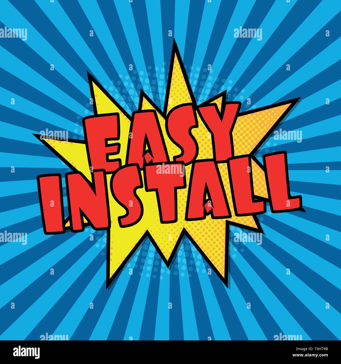 easy install comic bubble text Pop art style Radial lines background ...