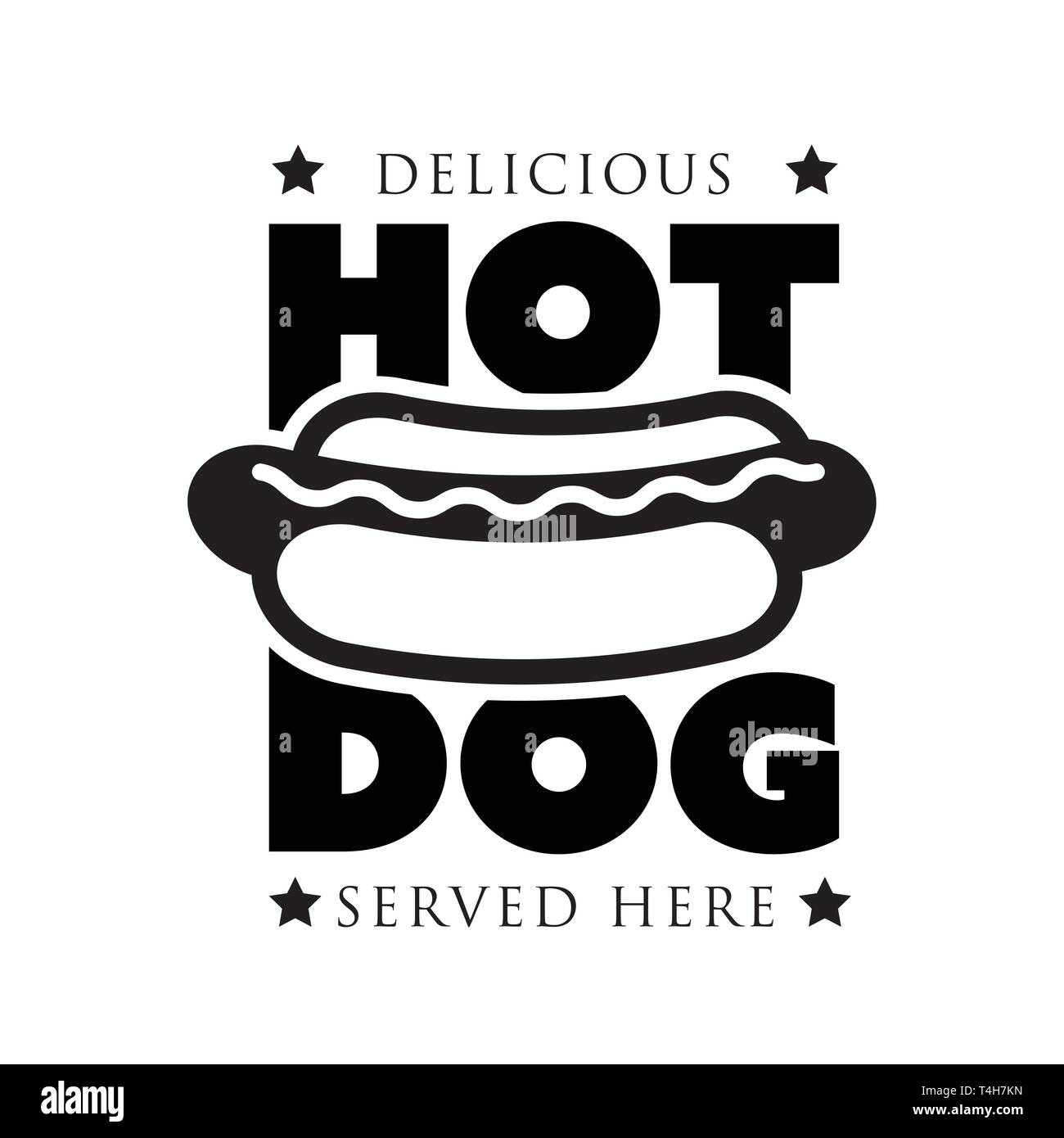 Hot dog restaurant logo Cut Out Stock Images & Pictures - Alamy