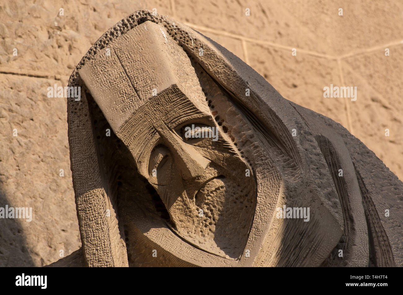 Facade of the Passion of the expiatory temple of the Sagrada Familia ...