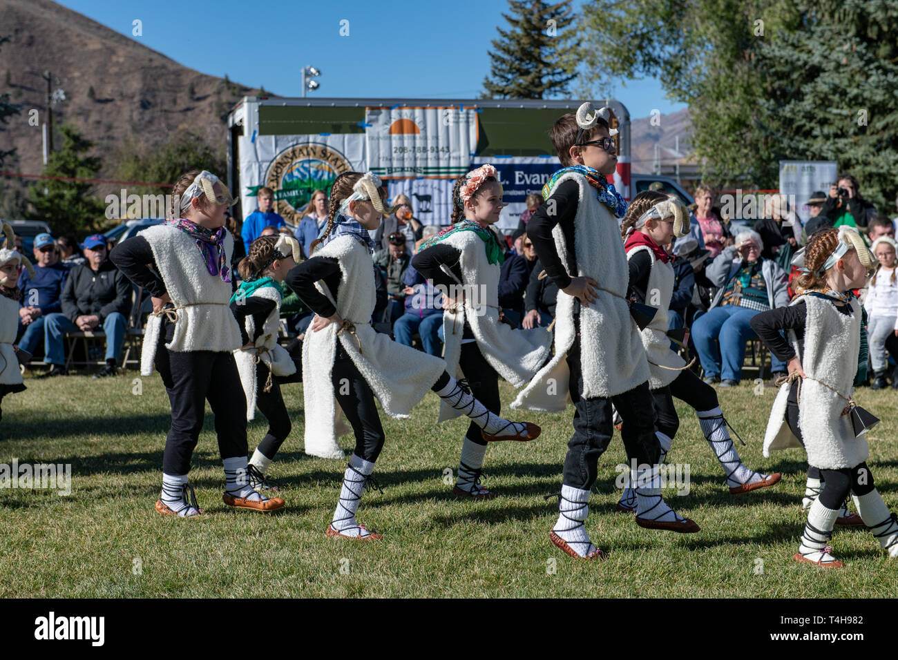 Black Sheep dancers in Trailing of the Sheep Festival in Idaho Stock ...