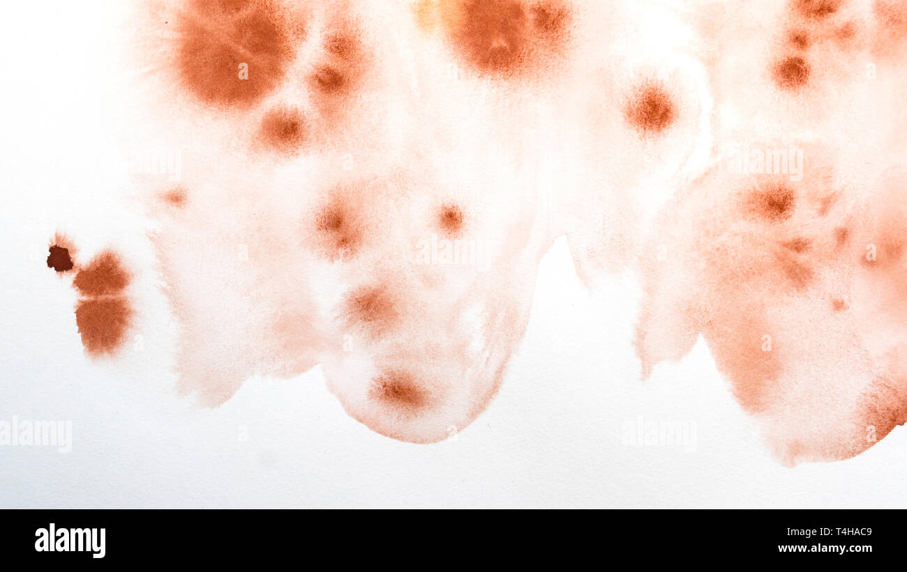 Abstract red-rusty watercolor background. Splashes and strokes. High ...