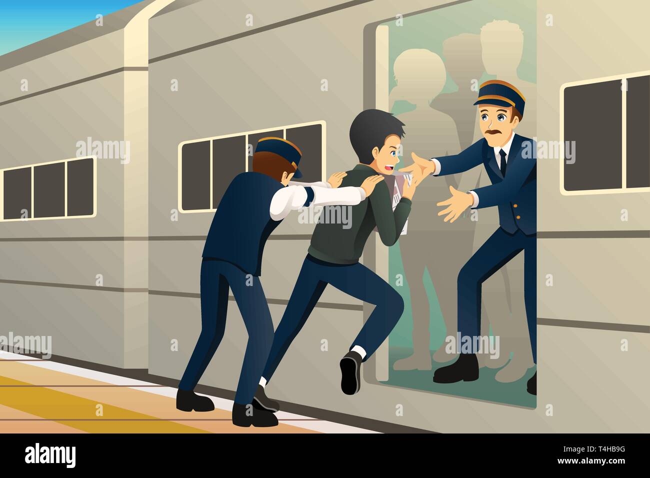 Running a railway Stock Vector Images - Alamy