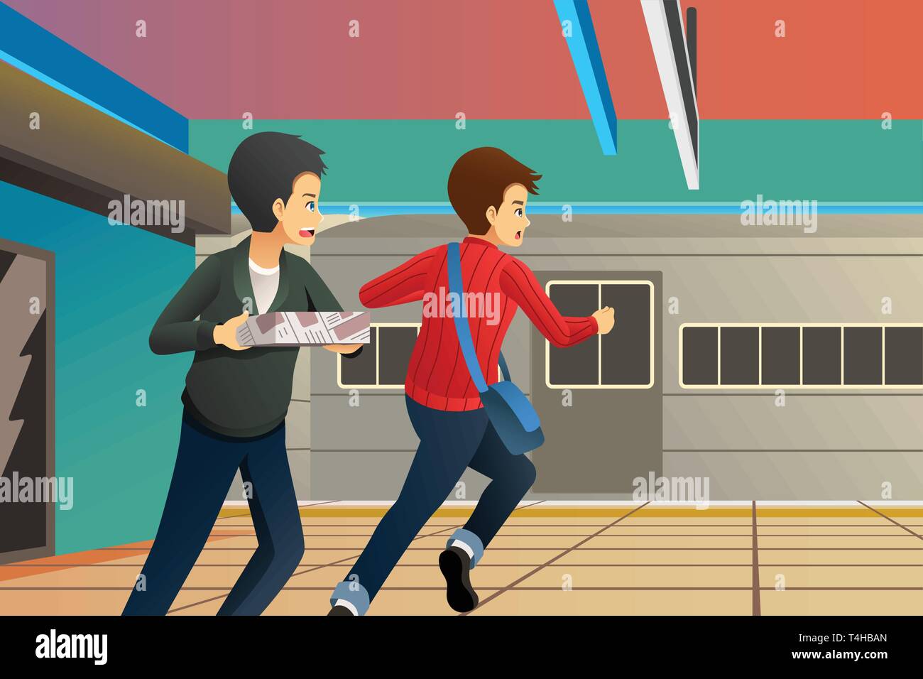 Railway running Stock Vector Images - Alamy