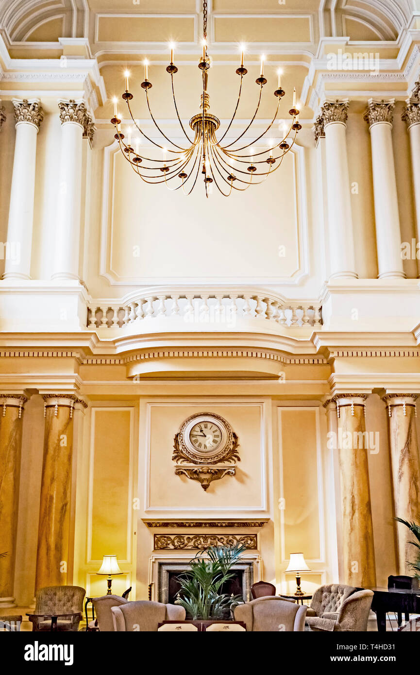 Eastbourne (Sussex, England): Grand Hotel (interior Stock Photo - Alamy
