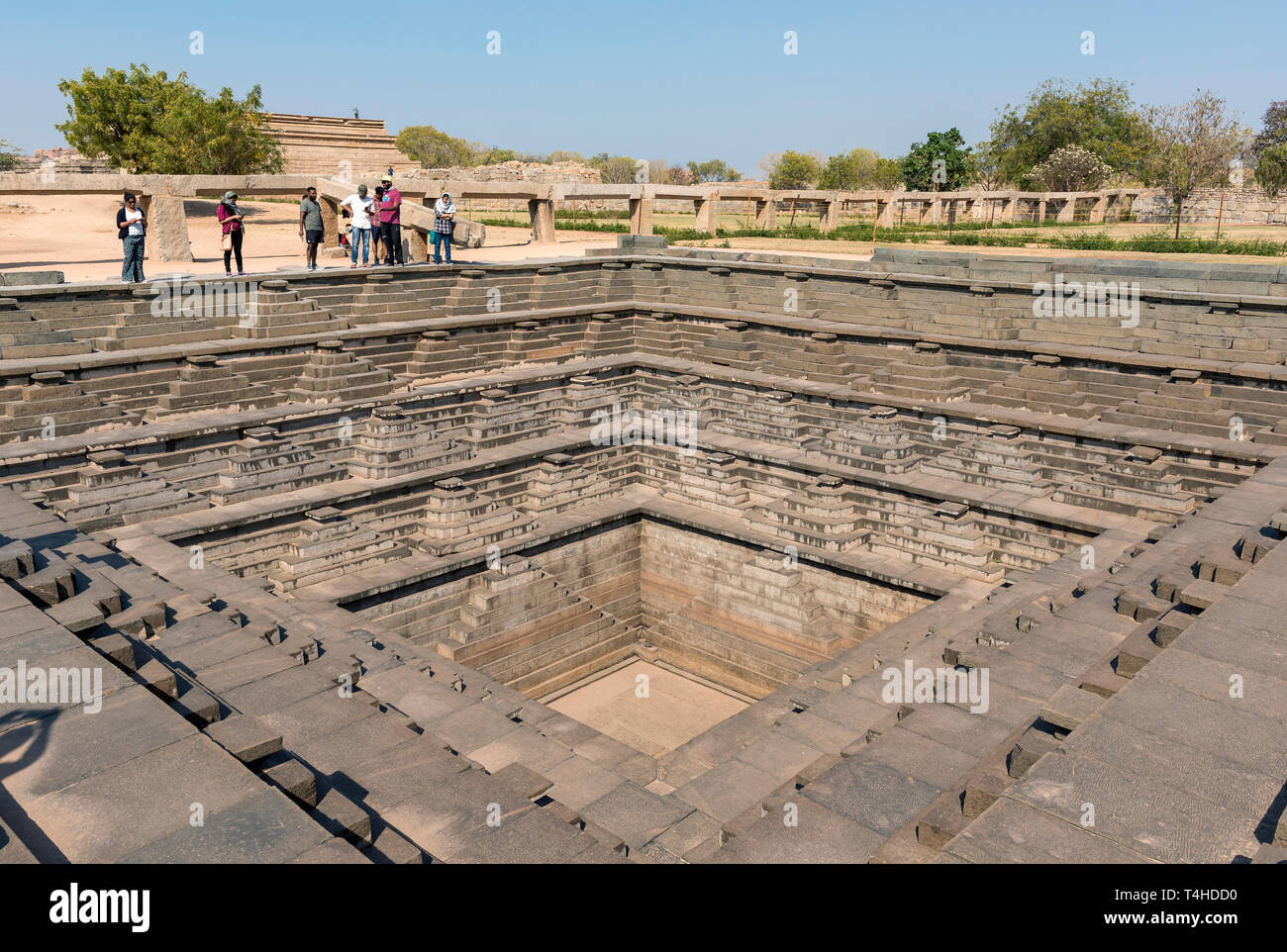 Public Bath (stepped square water tank) at Royal Enclosure, Hampi ...