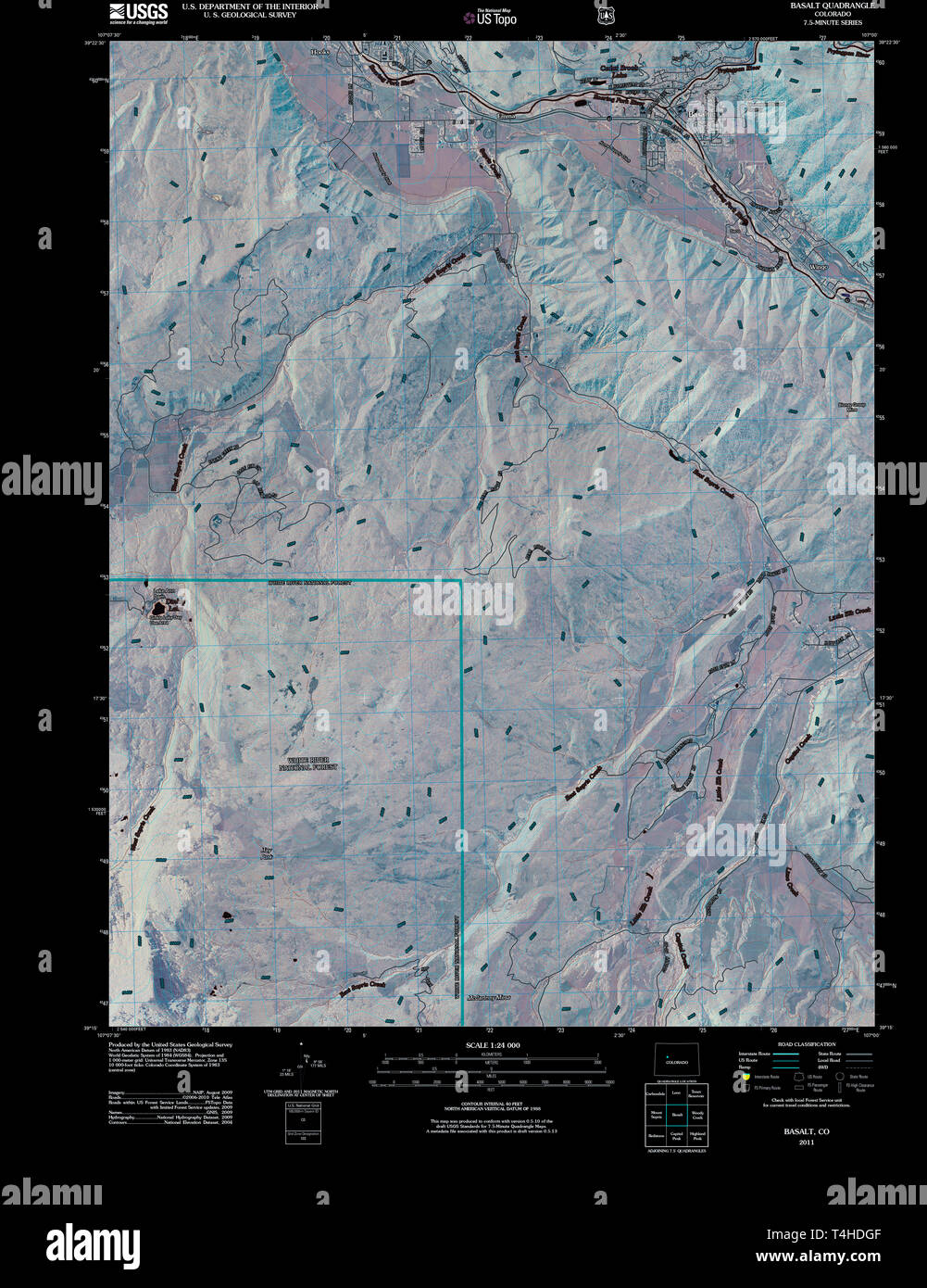 Basalt colorado map hi-res stock photography and images - Alamy