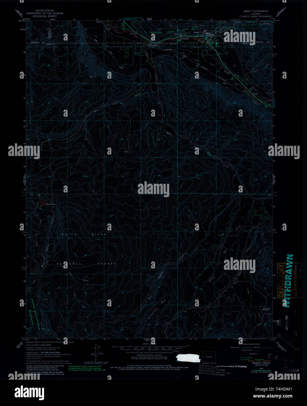 Basalt colorado map hi-res stock photography and images - Alamy