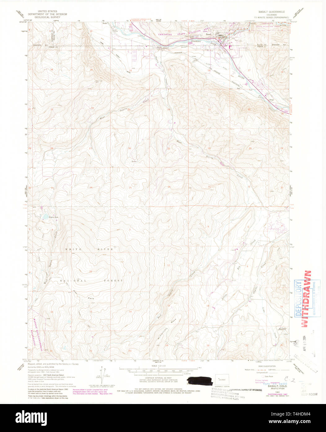 Map of basalt hi-res stock photography and images - Alamy