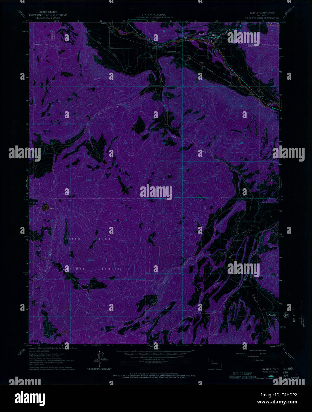 Map Of Basalt Colorado High Resolution Stock Photography and Images - Alamy