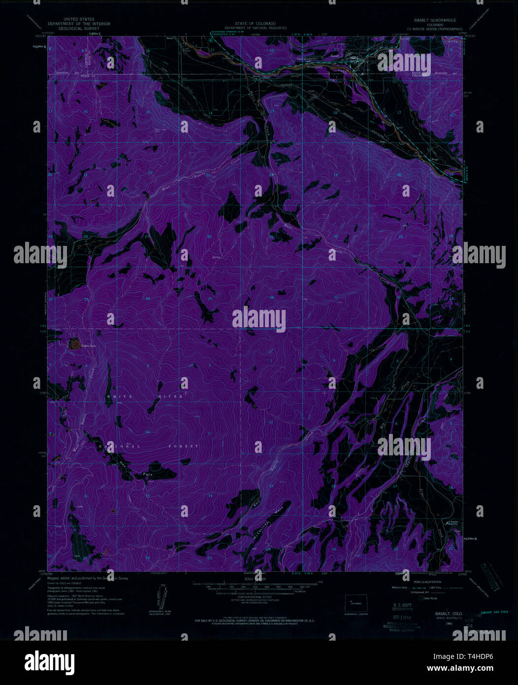 Basalt colorado map hi-res stock photography and images - Alamy