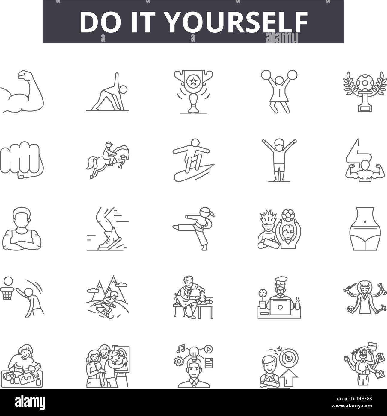 Diy project icons Stock Vector Images - Alamy