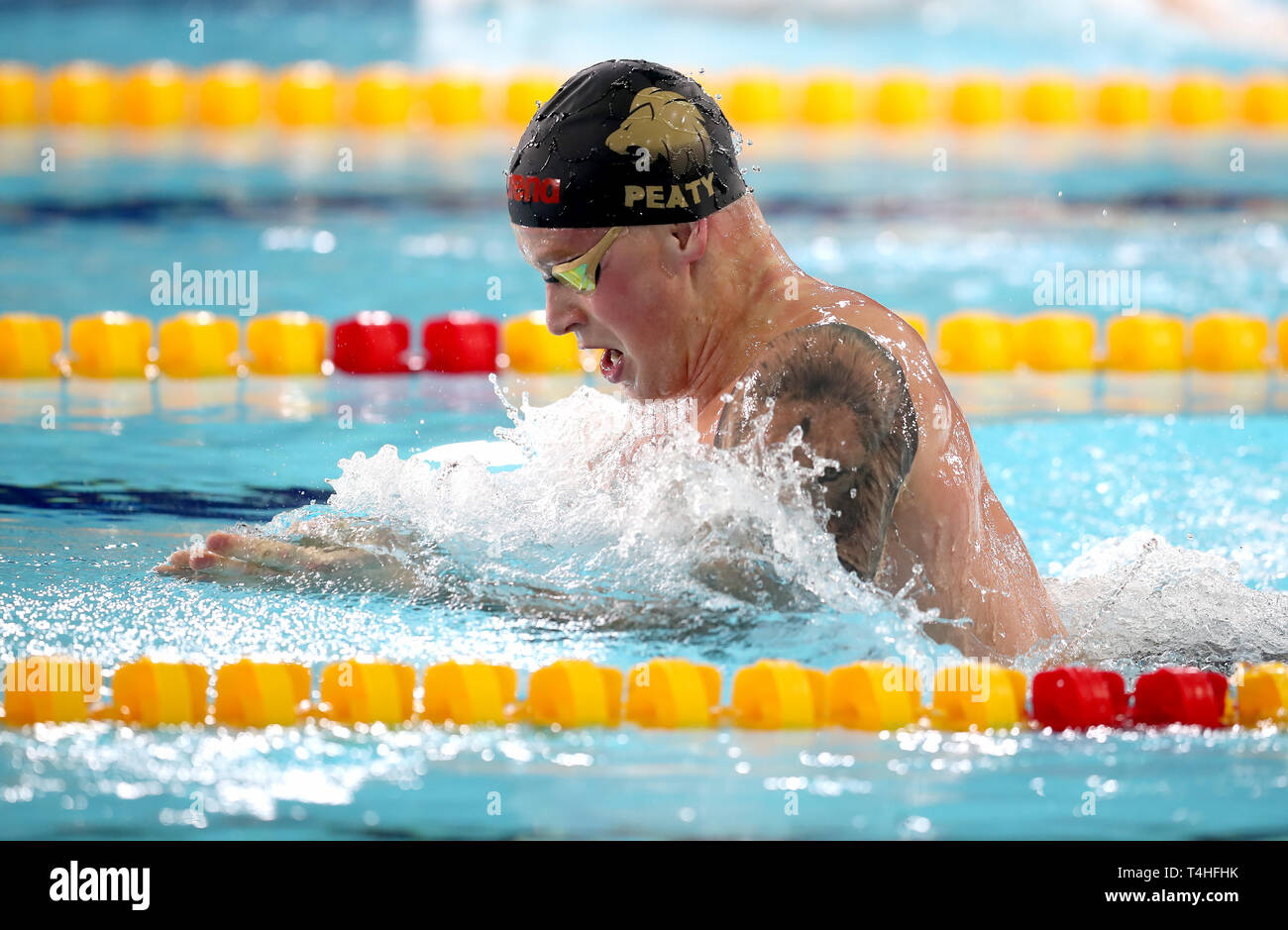 Adam Peaty in the final of the Men's Open 100m Breaststroke, during day ...