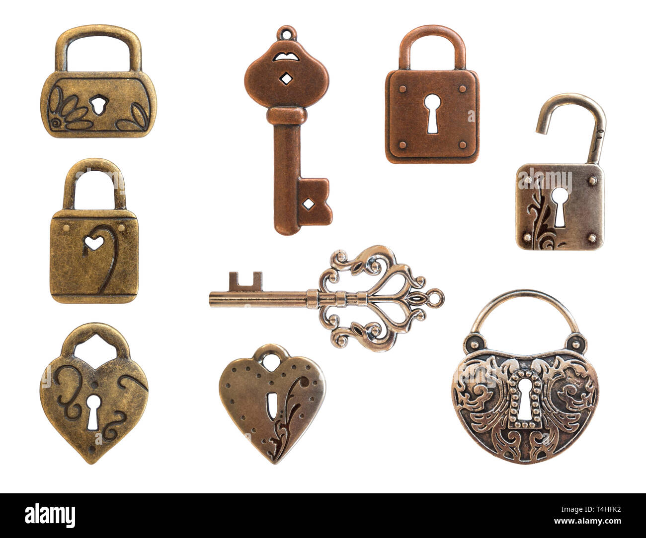 Vintage metal elements isolated on white Stock Photo - Alamy