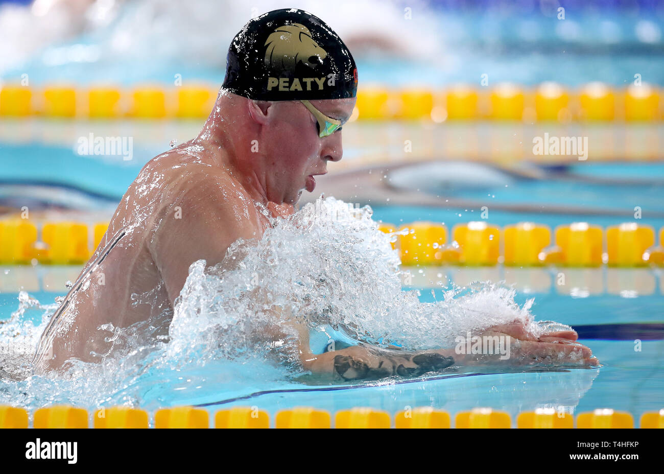 Adam Peaty in the final of the Men's Open 100m Breaststroke, during day ...