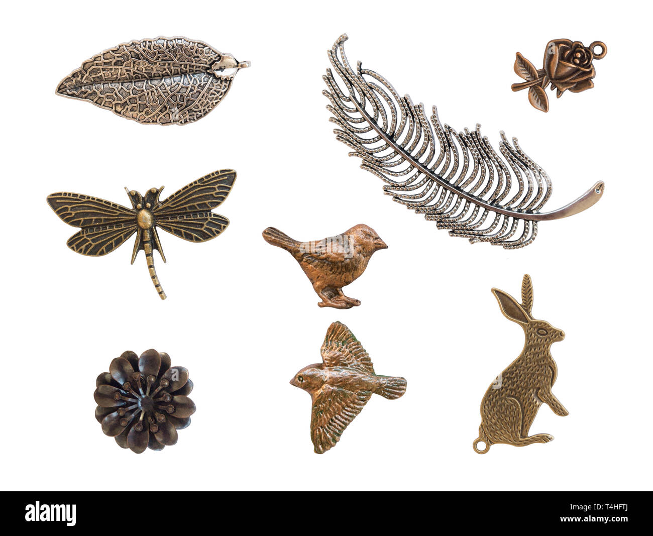 Vintage metal elements isolated on white Stock Photo - Alamy