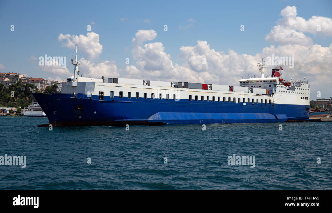 Roro Ship is loading in a Port Stock Photo - Alamy