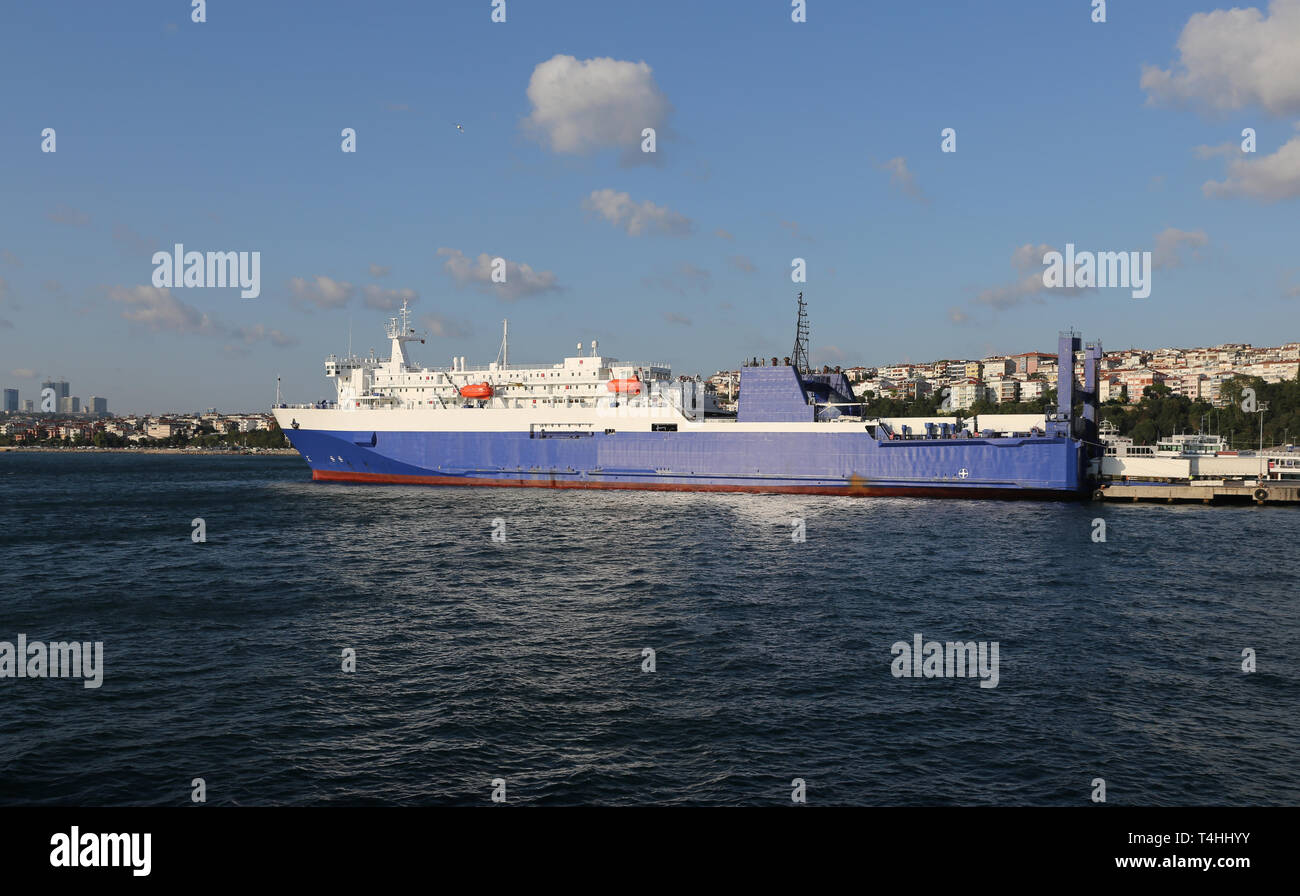 Roro Ship is loading in a Port Stock Photo - Alamy