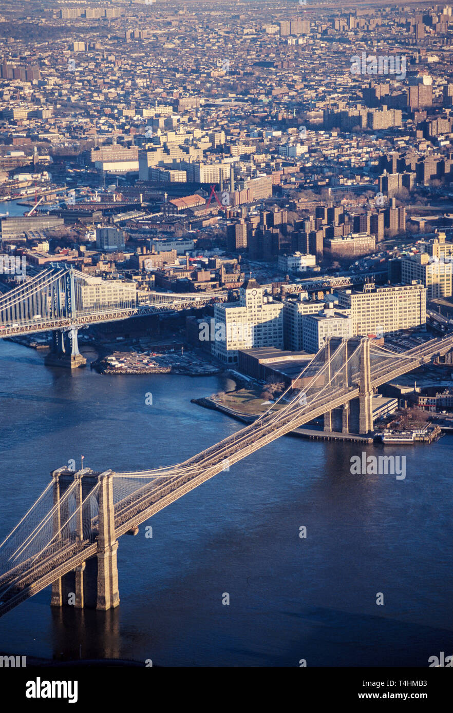 Brooklyn Bridge as Seen from Original World Trade Center Observatory ...