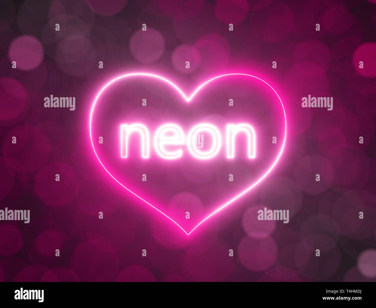 Glowing pink heart hi-res stock photography and images - Alamy