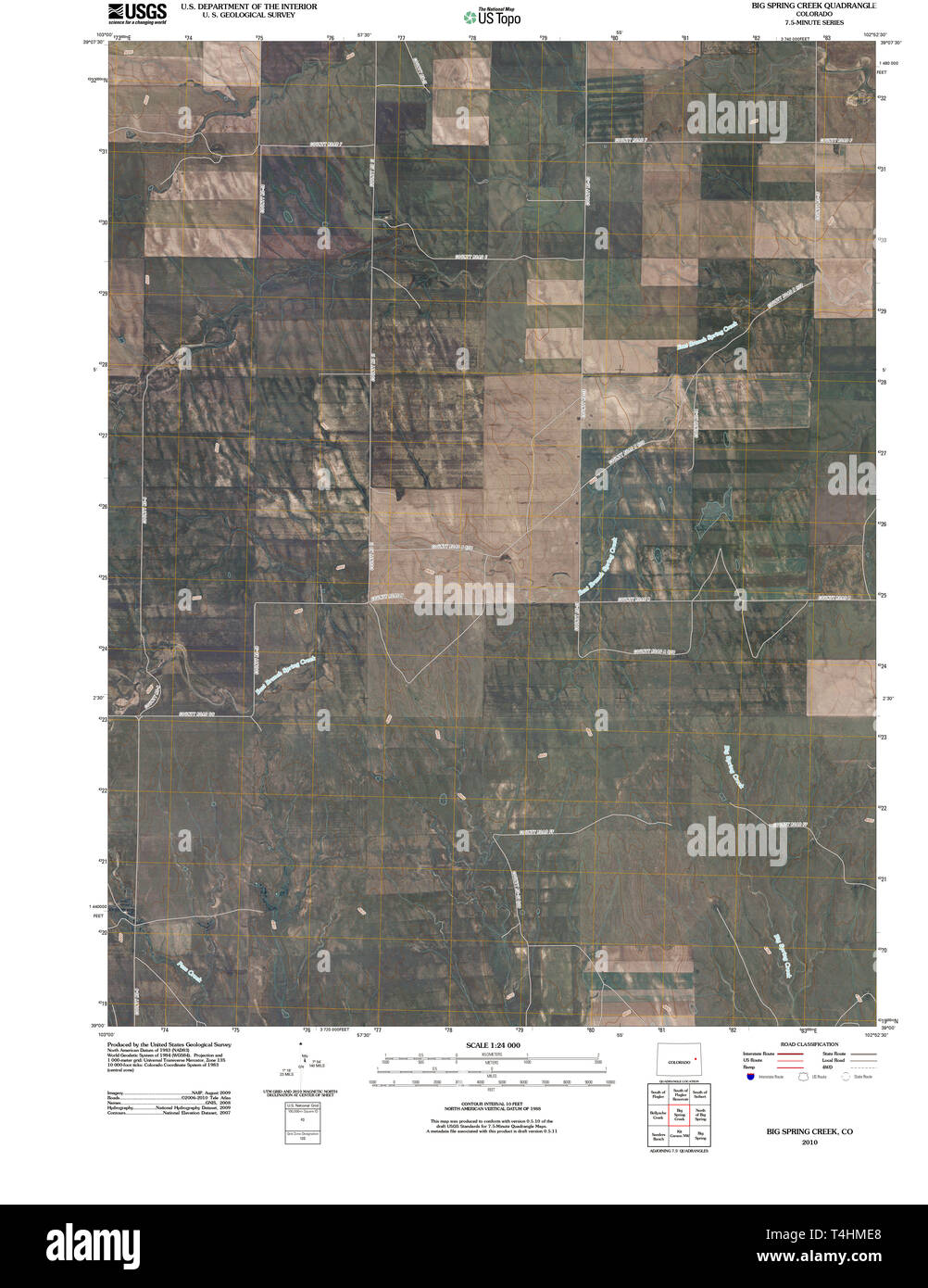 Map of spring creek hi-res stock photography and images - Alamy