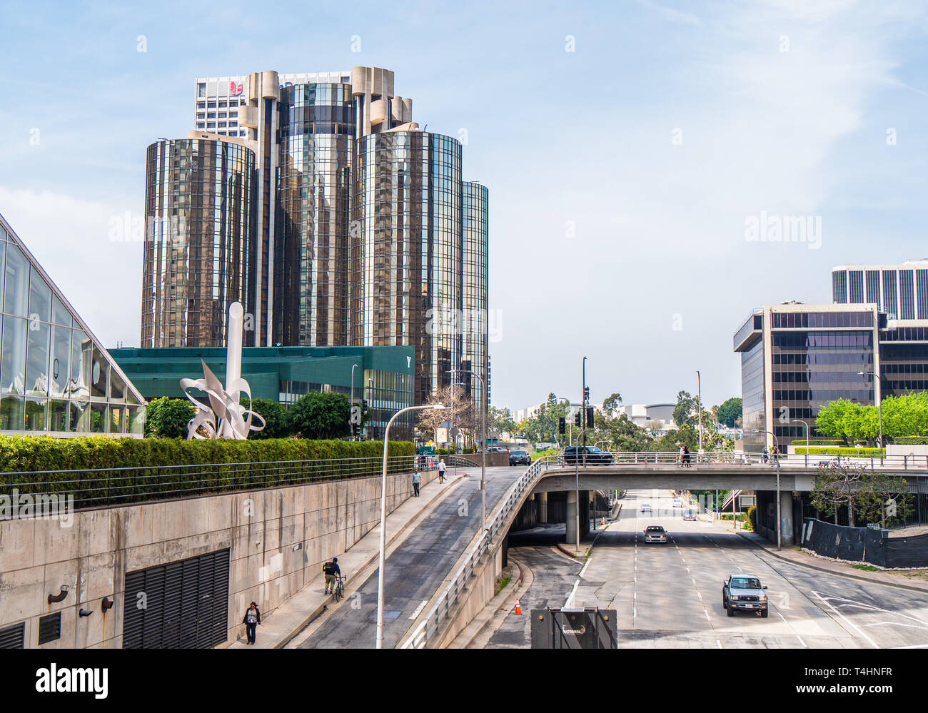 Street view in Downtown Los Angeles - CALIFORNIA, USA - MARCH 18, 2019 ...