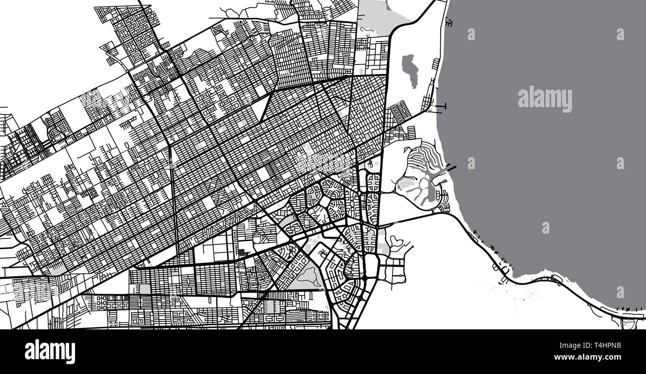 Urban vector city map of Cancun, Mexico Stock Vector Image & Art - Alamy