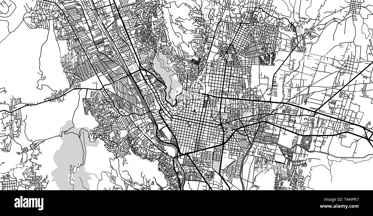 Urban vector city map of Oaxaca, Mexico Stock Vector Image & Art - Alamy