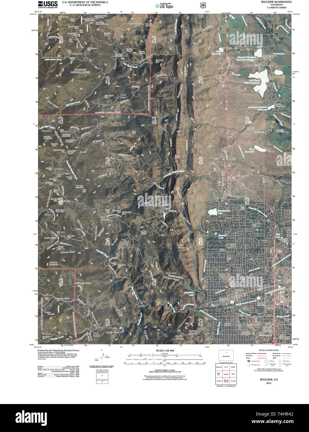 Map of boulder colorado hi-res stock photography and images - Alamy