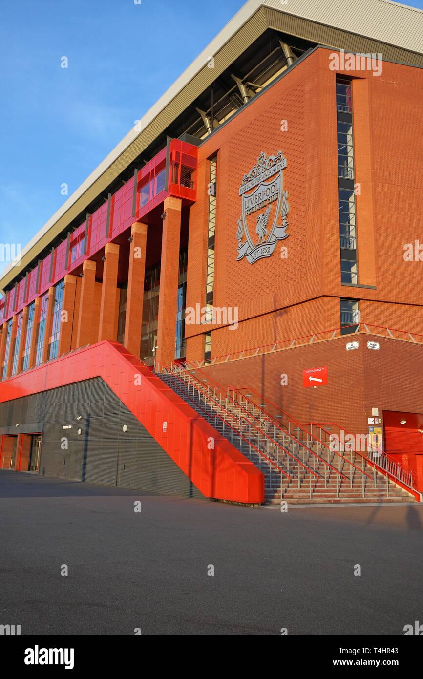 Anfield, Home Of Liverpool FC Stock Photo - Alamy