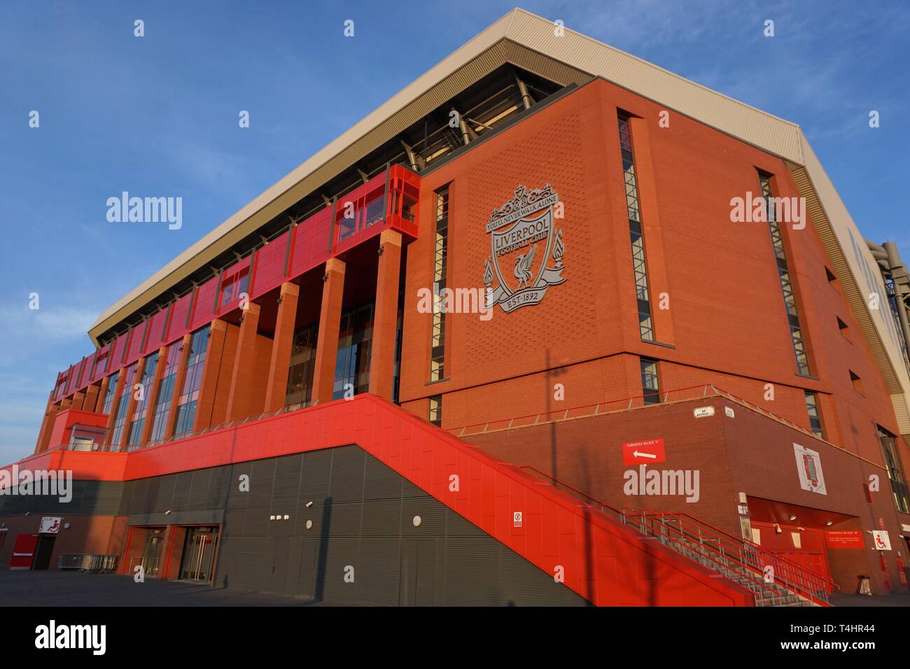 Anfield, Home Of Liverpool FC Stock Photo - Alamy