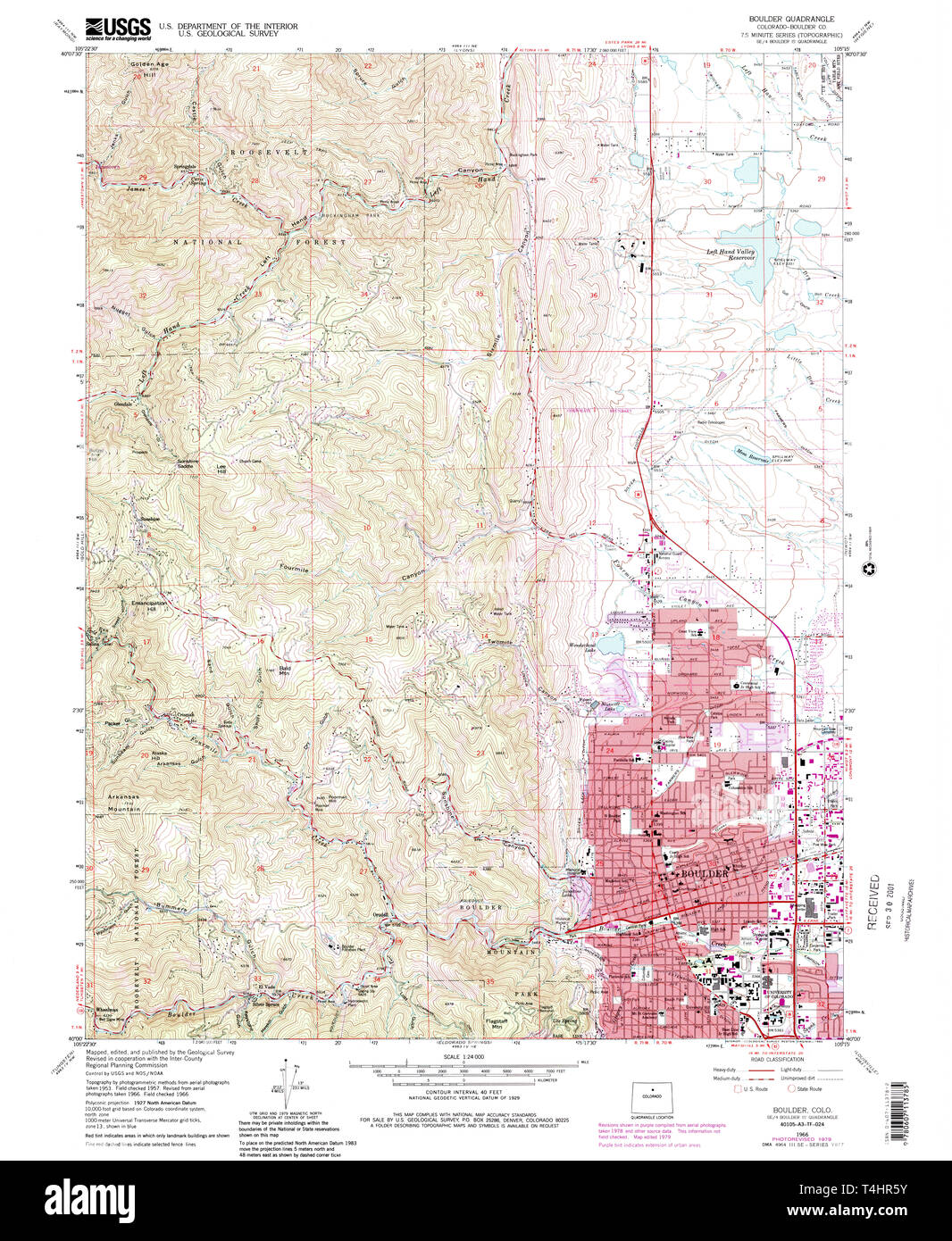 Map Of Boulder Colorado Cut Out Stock Images & Pictures - Alamy