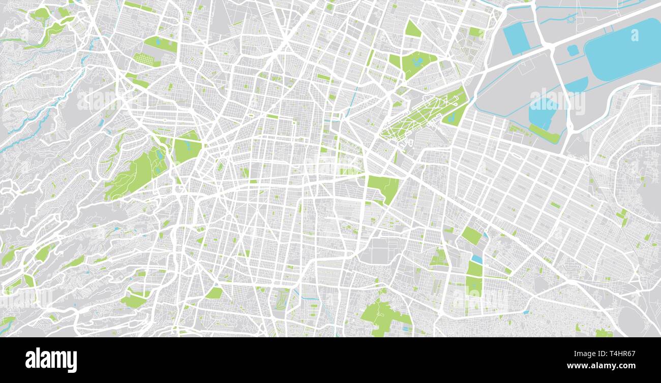 Urban vector city map of Mexico City, Mexico Stock Vector Image & Art ...