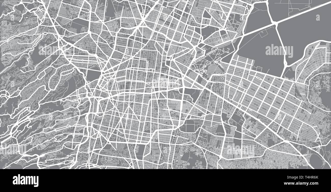 Urban vector city map of Mexico City, Mexico Stock Vector Image & Art ...