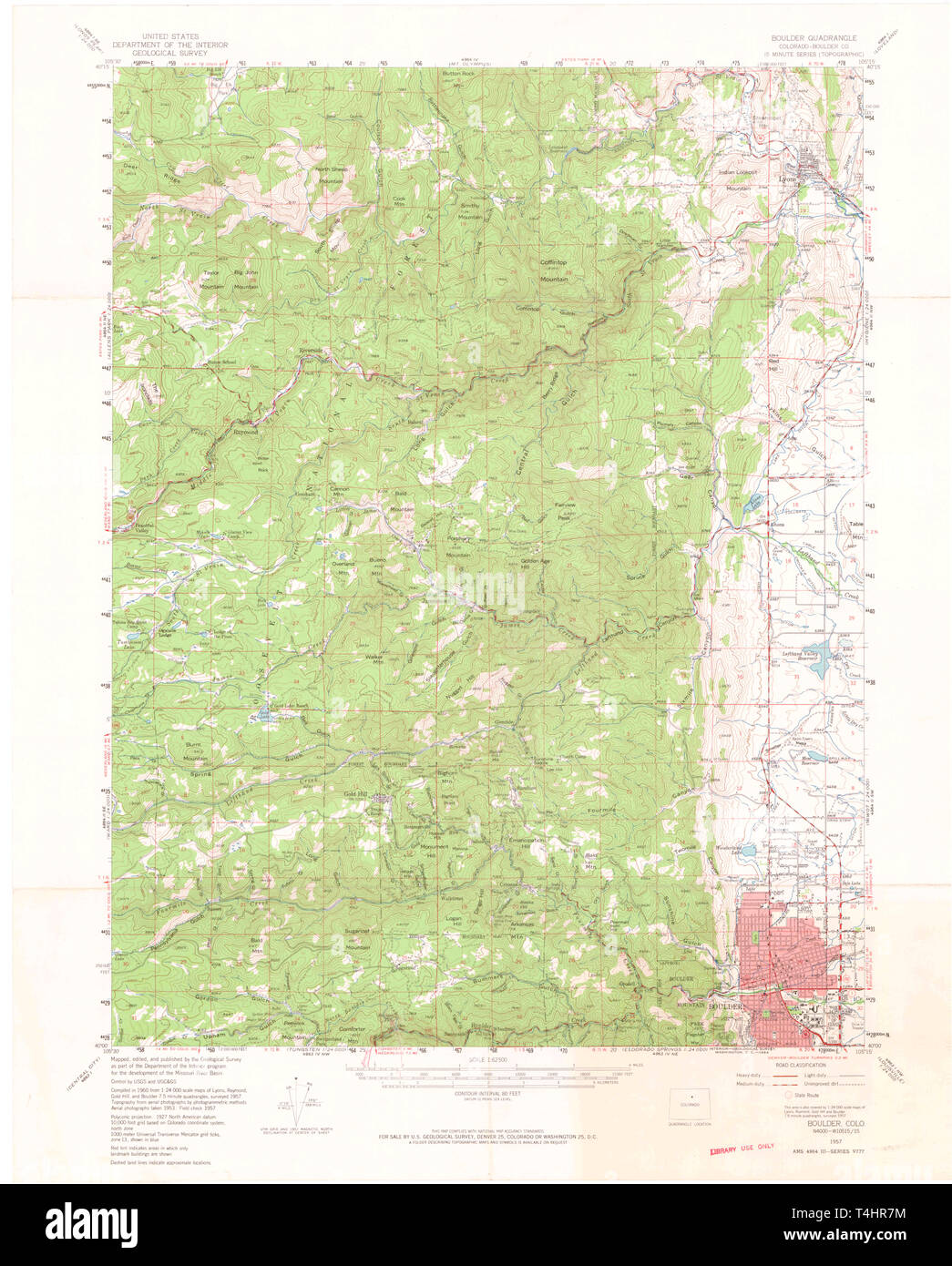 Map of boulder colorado hi-res stock photography and images - Alamy