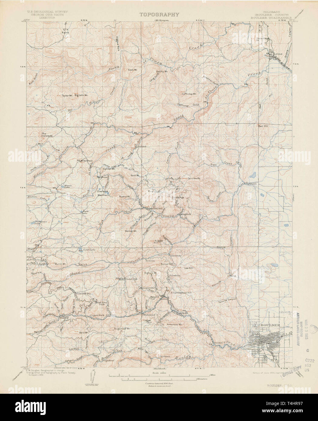 Map Of Boulder Colorado High Resolution Stock Photography and Images ...