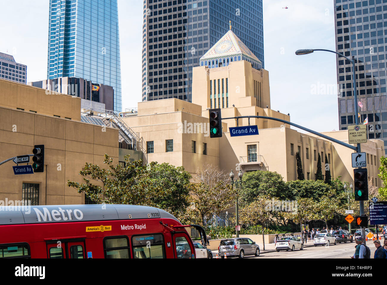 Central Library building in Downtown Los Angeles - CALIFORNIA, USA ...